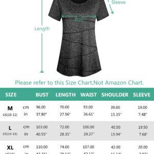 Kimmery Womens Workout Tops for Women Short Sleeve Shirts for Women Summer Tops for Women 2024 Gym Tops Athletic Tops for Women Light Green Top M