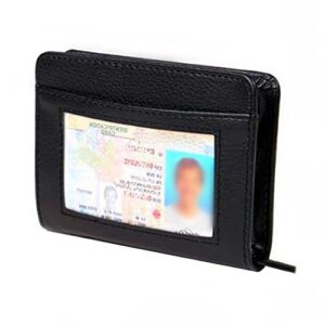 jahyshow 36 slots credit card holder wallet zip leather card case rfid blocking