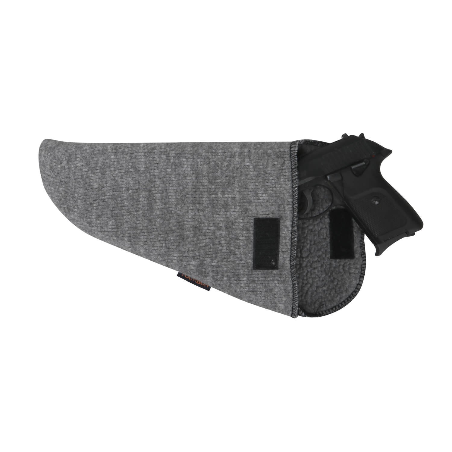 TOURBON Hunting Shooting Pistol Sock Gun Sleeve Handgun Storage (Pack of 3 Pieces) (Grey)