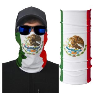 international tie mexico flag bandana – face mask: soft & breathable material multi-functional neck gaiter, balaclava, sunmask or headband