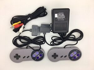 super nintendo snes controllers, av cable and power adapter bundle for the original super nintendo snes console system tbgs