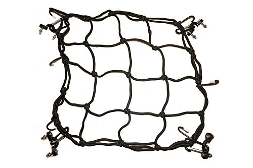 Premium Kayak Deck Cargo Net Kayak Cargo Bungee Net Hitch Mount Cargo Carrier （30 CM x 30 CM）- thick Cord - 6 Hooks - 4 pad eyes （Includes screws and nuts）- 4 Carabiner