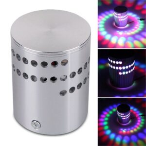 YJYdada Colorful RGB Spiral Hole Wall Lamp Surface Wall Install Home Decor LED Light Luminaire Lighting