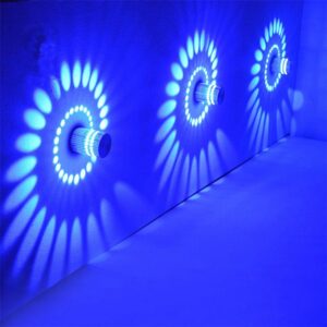 YJYdada Colorful RGB Spiral Hole Wall Lamp Surface Wall Install Home Decor LED Light Luminaire Lighting