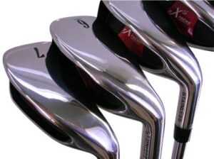 Extreme X5 Wide Sole iBRID Iron Set Senior Men's Complete 8-Piece Iron Set (4-SW) Right Handed Senior Flex A Flex Club with Premium Men's Arthritic Grip