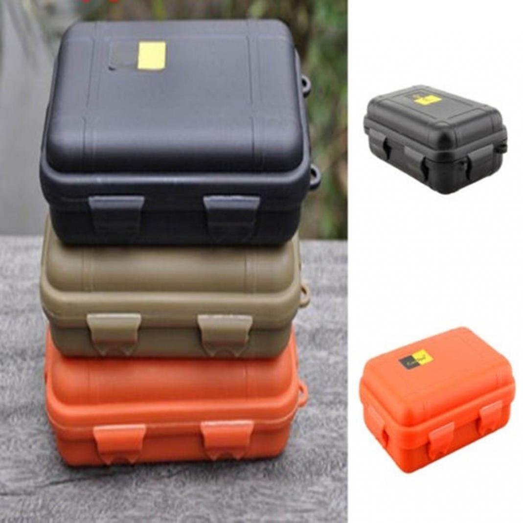 Outdoor Camping Tactical Dry Box Container Shockproof Waterproof Gear Tool Storage Box (Beige)