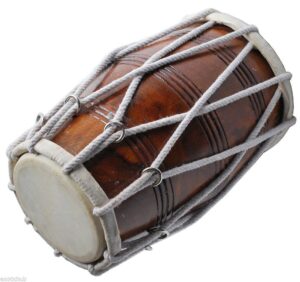 professional quality dholak drum~hand made indian~shesham wood & special skin