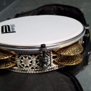 Pro Riq Tambourine Mosaic "Blue Ocean" GAWHARET EL FAN Drum #RE-700