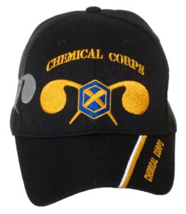 artisan owl officially licensed us army chemical corps embroidered black baseball cap