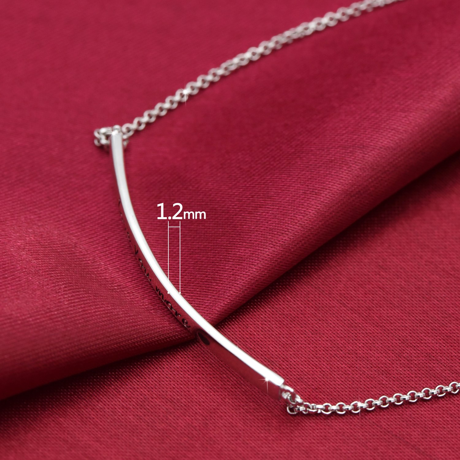 ACJNA 925 Sterling Silver Bracelet for Women Engraved Love You More Inspirational Jewelry Gift for Teens