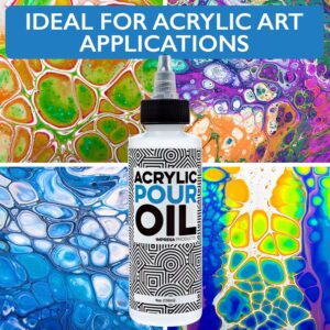 IMPRESA Acrylic Pouring Oil - 100% Silicone - Ideal Silicone Lubricant for Art Applications - Large 4 Ounces (includes Pipette) - Made in The USA