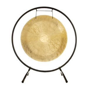 20" to 24" gongs on holding space gong stand - 22" wind gong. includes gong, traditional mallet, & stand/medium sized bronze gong/perfect for sound therapy toolkit/easy to play