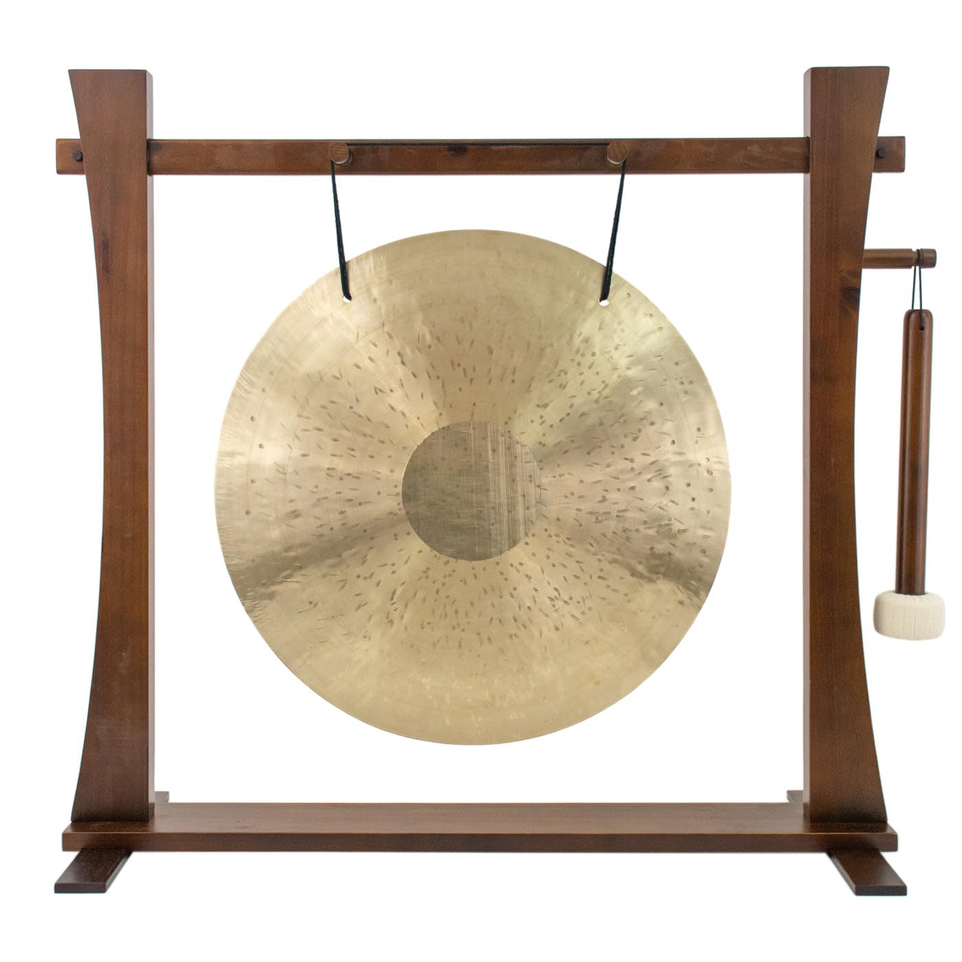 20" to 22" Gongs on the Spirit Guide Gong Stand - 22" Wind Gong. Includes Gong, Mallet, & Stand/Great for Office & Home/Traditional Style