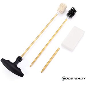 BOOSTEADY 7.62MM Cleaning Kit Pro .223/5.56 Rifle Gun Cleaning Kit with Bore Chamber Brushes Metal Pick Kit Brass Cleaning Rod in Zippered Organizer Compact Combo Case