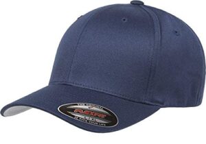 the hat pros | original flexfit wooly cotton twill cap l/xl navy