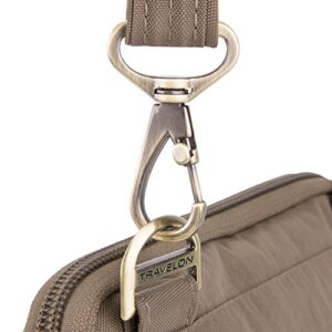 Travelon Anti-theft Signature Quilted Slim Pouch Bag, Sable