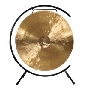 22" chinese gongs on paiste floor stand - 22" white gong. includes gong, mallet, & stand/traditional bronze/sturdy iron stand/for sound healing, yoga & kundalini meditation