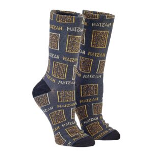 rite lite passover socks lotzah matzah | pesach seder gifts jewish holiday party favors accessories host hostess judaica gifts fits shoe size 8-12