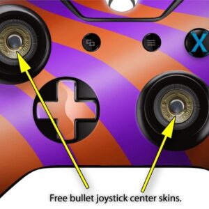 WraptorSkinz Decal Style Vinyl Skin Wrap compatible with XBOX One Original Wireless Controller Two Tone Waves Purple Red