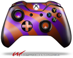 wraptorskinz decal style vinyl skin wrap compatible with xbox one original wireless controller two tone waves purple red