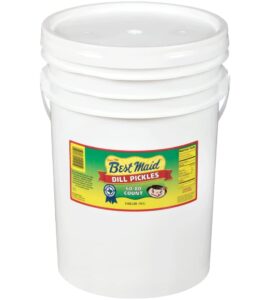 best maid dill pickle 60-80 count 5 gallons | foodservice bulk | concession stand items | gourmet | american grown & made | take home a taste of texas