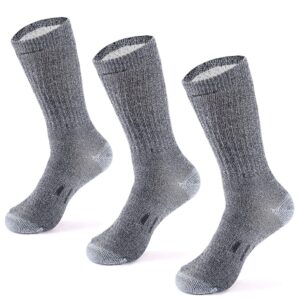 merino wool hiking socks for men n women - 3 pairs