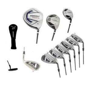 AGXGOLF Ladies Right Hand ALL GRAPHITE - XS WIDE SOLE Series Complete Golf Set: 460 Driver, 5 Wood, 4 Hybrid + 5-9 Irons +Pitching Wedge+Sand Wedge: Ladies Flex; Regular Length: USA!