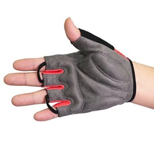 LuxoBike Cycling Gloves Bicycle Gloves Bicycling Gloves Mountain Bike Gloves – Anti Slip Shock Absorbing Padded Breathable Half Finger Short Sports Gloves Accessories for Men/Women