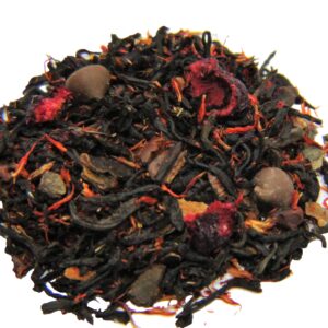 Nelson's Tea Dark Chocolate Cherry - Rich blend of Pu-erh Black Tea, Chocolate Chips, Wild Cherry Bark, Dried Cherries Herbal Loose Leaf Tea - 4oz