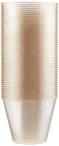 oojami 100 count gold glitter 9 oz party cups old fashioned tumblers