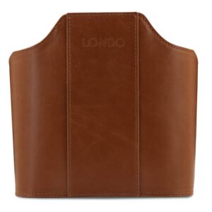 Londo Leather Remote Control Organizer and Caddy with Tablet Slot