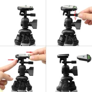 Haoyou Tripod Phone Tripod Mount Flexible Tripod for Cell Phone Gopro Camera and Other Action Cameras Rotate 360 Degrees