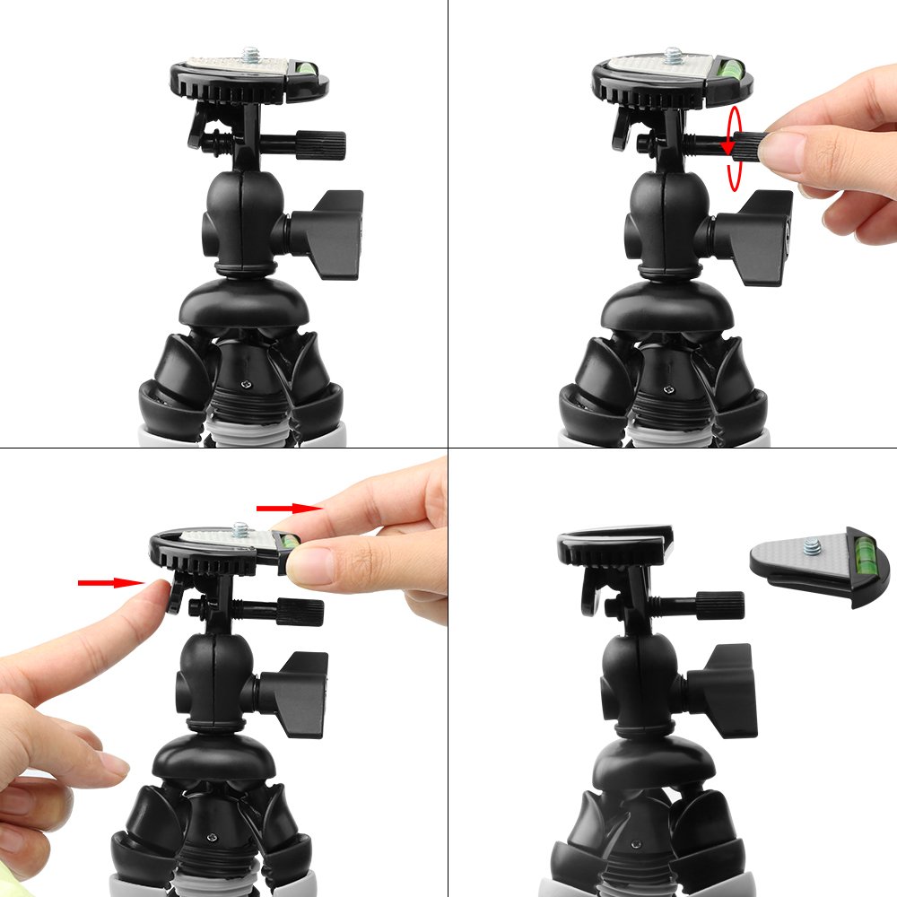 Haoyou Tripod Phone Tripod Mount Flexible Tripod for Cell Phone Gopro Camera and Other Action Cameras Rotate 360 Degrees