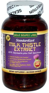 organic milk thistle capsules, 180 caps, pure milk thistle powder plus 80% silymarin extract standardized complex, 450 mg, natural liver health supplement, immune boost, detox and cleanse