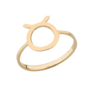 calirosejewelry yellow gold 10k taurus zodiac horoscope ring (size 8.5)