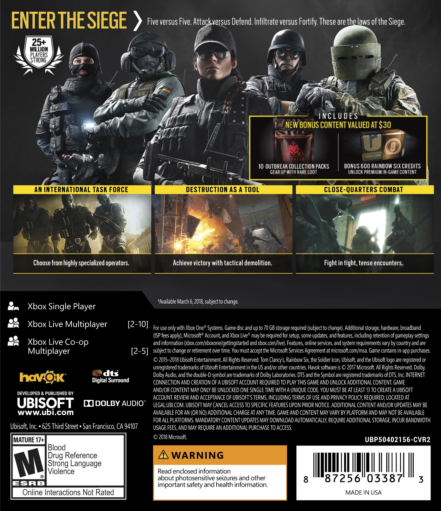 Tom Clancy's Rainbow Six Siege Advanced Edition - Xbox One