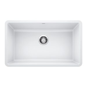 bettaa home blanco 442533 precis single bowl-white 30" kitchen sink