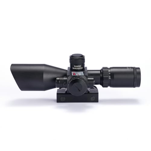 MidTen 2.5-10x40 Red Green Illuminated Mil-dot Scope with Red/Green Laser Combo - Green Lens Color & Mounts