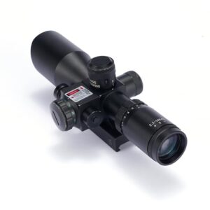 MidTen 2.5-10x40 Red Green Illuminated Mil-dot Scope with Red/Green Laser Combo - Green Lens Color & Mounts