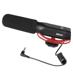 Meike MK-MP2 Camera Shotgun Microphone Uni-Directional Cardioid Condenser Photography Interview Video Mic compatible with Sony Digital Camera Camcorder with Standard 3.5mm Port