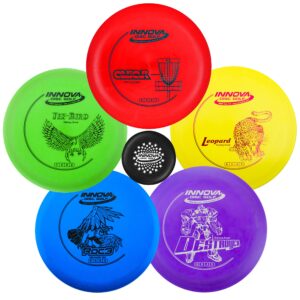 Innova Disc Golf Starter Set –Colors May Vary 160-180g – Disc Golf Putter, Disc Golf Driver, Mid-Range, Frisbee Golf Disc Set, Beginner Disc Golf Set