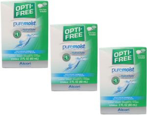 opti-free puremoist multi-purpose disinfecting solution - 2 oz, pack of 3