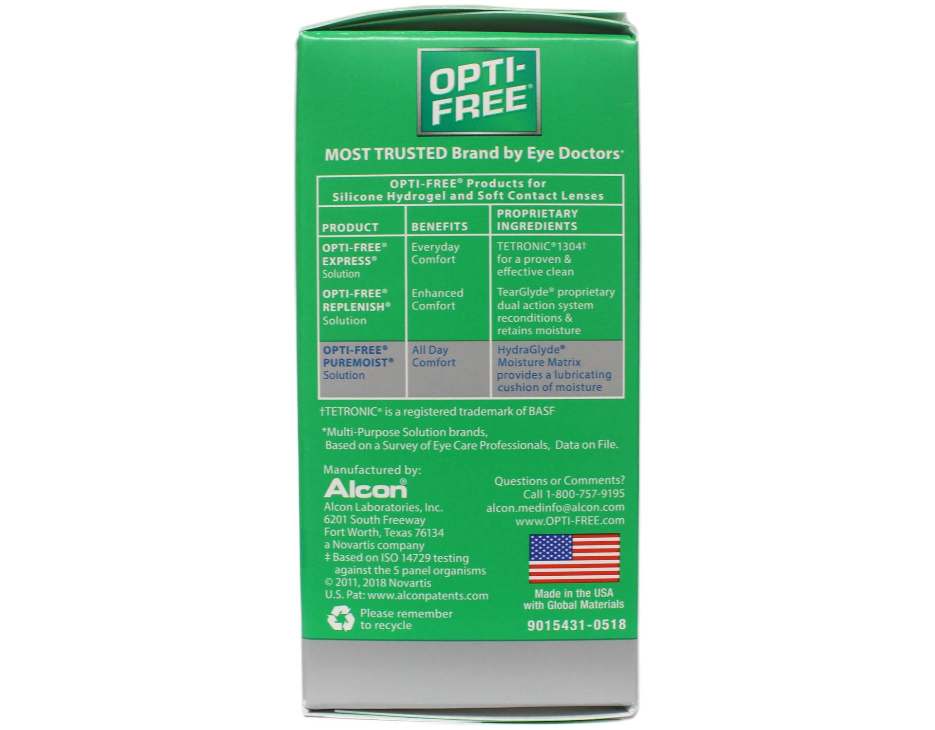 Opti-Free Puremoist Multi-Purpose Disinfecting Solution - 2 oz, Pack of 3