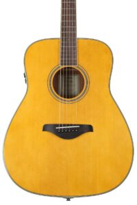 yamaha fg-ta transacoustic guitar w/ chorus and reverb, vintage tint