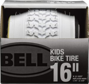 bell 7091033 kids bike tire, 16" x 1.75-2.125", white