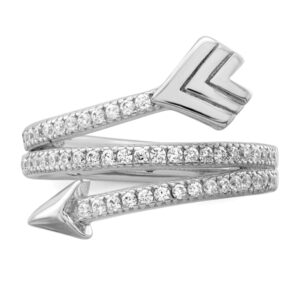 IceCarats 925 Sterling Silver Cubic Zirconia CZ Arrow Ring Size 6