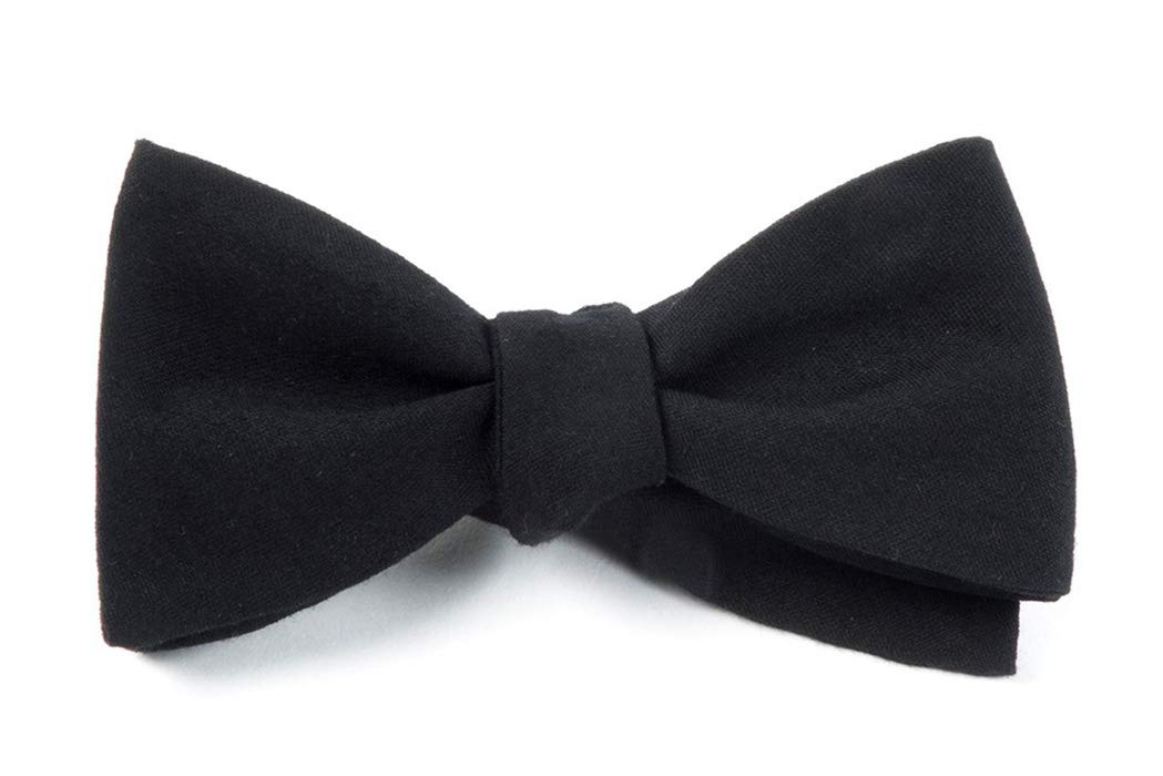 Army Black Bowtie – Uniform Tie Black - Army Uniform Tie - Military Tie – Bow Tie Clip On Poly Satin for Army Service Uniforms – Made in the USA