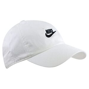 nike sportswear unisex h86 futura cap, white/white/black, one size