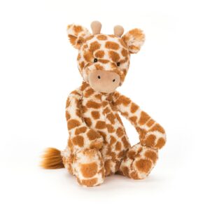 jellycat bashful giraffe stuffed animal, medium 12 inches | safari plush toy | classic children's gift