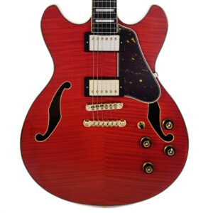 ibanez as93fm artcore expressionist semi-hollow body transparent cherry red